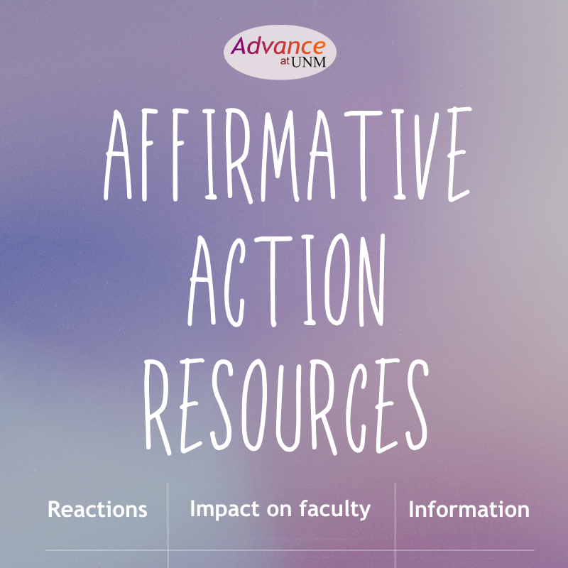 Affirmative Action Resources – Advance at UNM